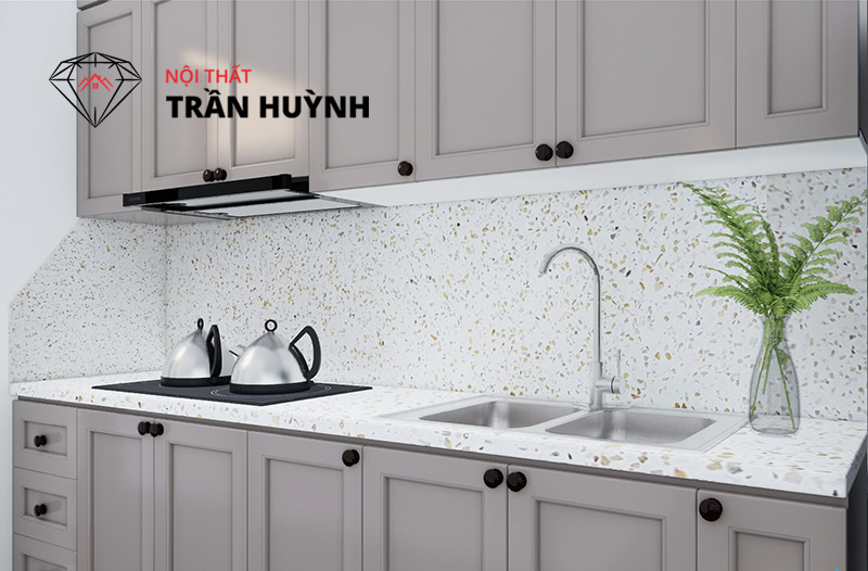 Đá bếp Terrazzo cao cấp - Báo giá đá ốp bếp mới nhất hiện nay