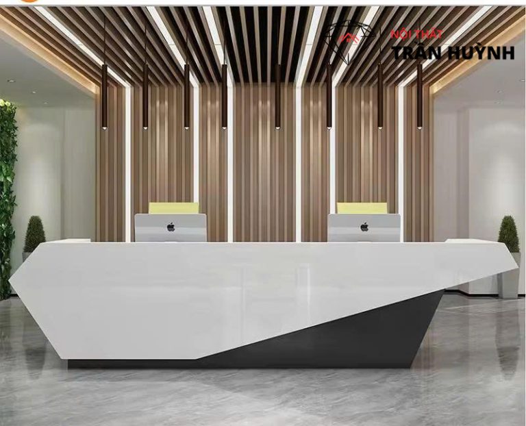 Ý Tưởng Thiết Kế Quầy Lễ Tân Với Đá Solid Surface Sang Trọng, Hiện Đại